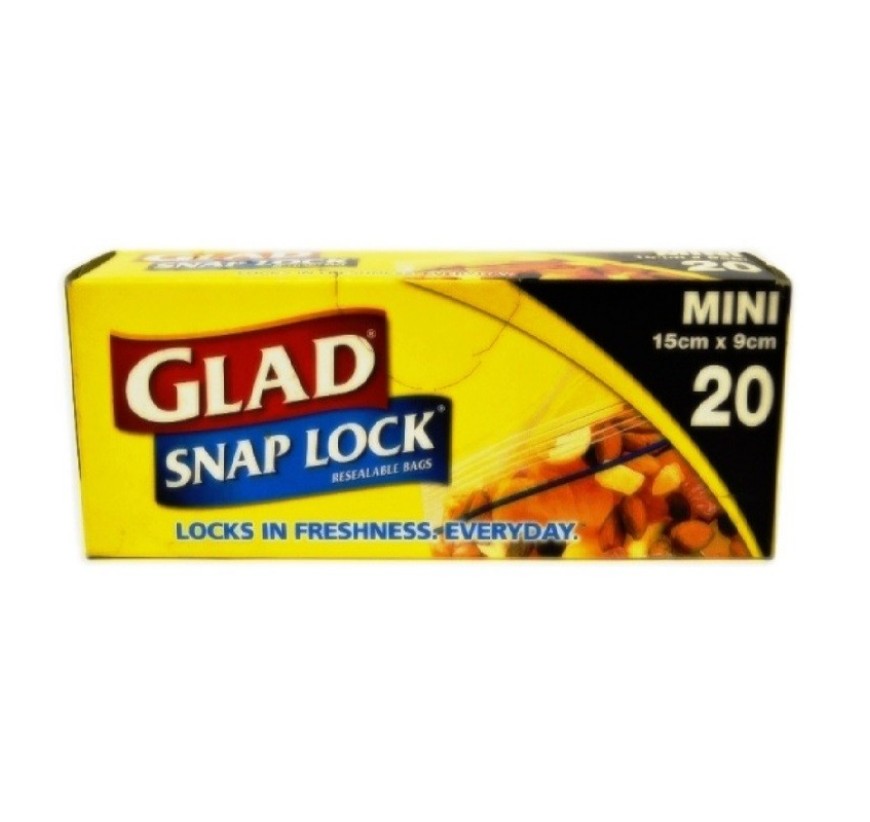 Glad snap lock mini 20's 15cmx9cm – Patricks Transport Ltd