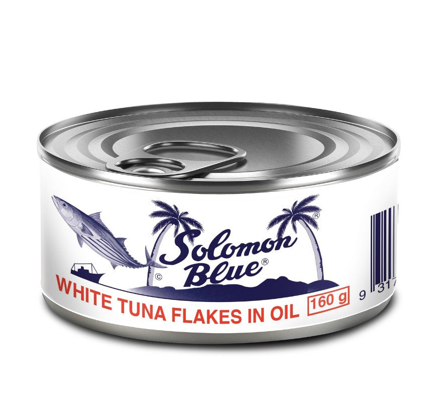 Solomon Blue White Flakes Tuna in Oil 160g | GSTex – Patricks Transport Ltd